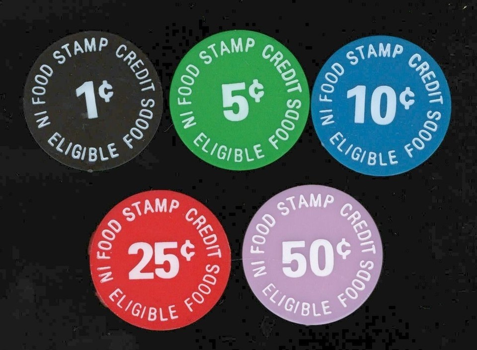 Fircrest Markets SEBASTAPOL, CA--Set Of 5 Food Stamp Credit Tokens ...