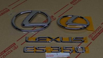 07-09 OEM NEW LEXUS ES350 COMPLETE CHROME EMBLEM KIT 2007 2008 2009 | eBay