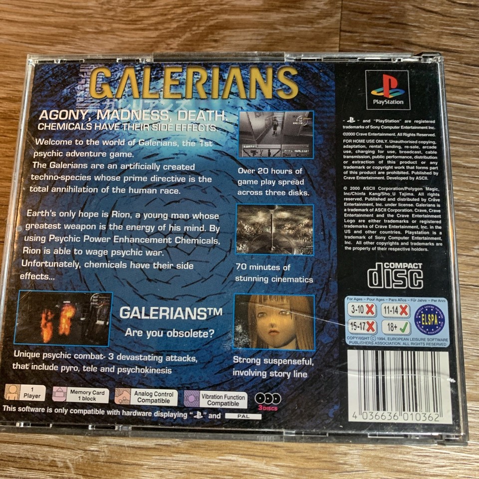 RARE GALERIANS - PS1 PlayStation Game - Complete PAL | eBay