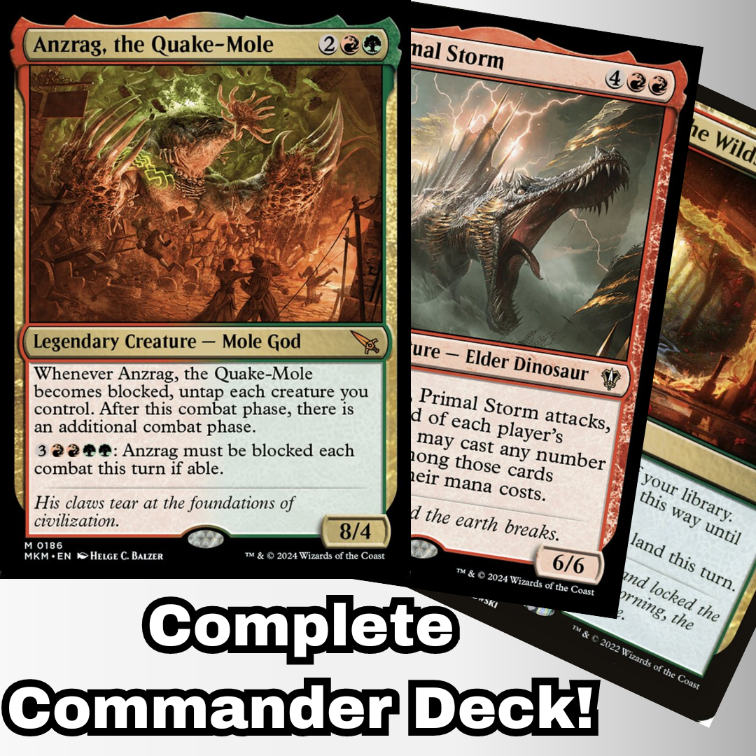 MTG Commander EDH Deck Anzrag, the Quake-Mole 100 Magic Cards Custom ...