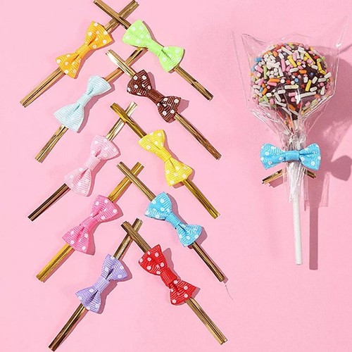 White Lollipop Paper Lolly Sticks - Food Packaging Tie Wire Cake Pop ...