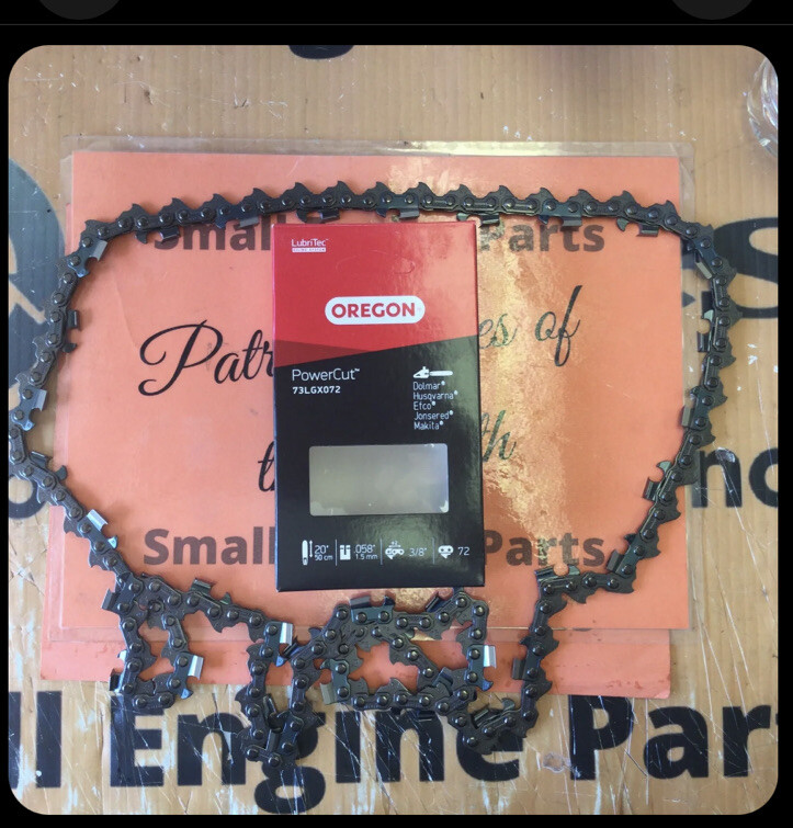 6 PK Oregon 73EXL072G 20" PowerCut Full Chisel Saw Chain 3/8" .058 ...