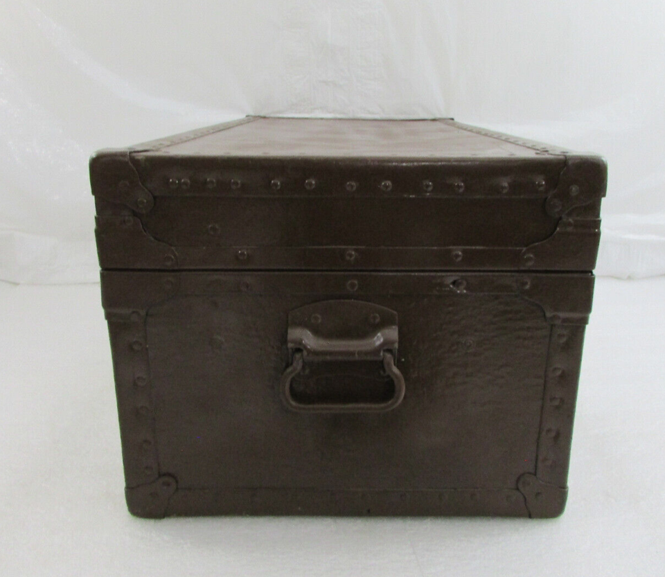 Vintage WWII Era Military Army Foot Locker Trunk w/tray Para Equipment ...