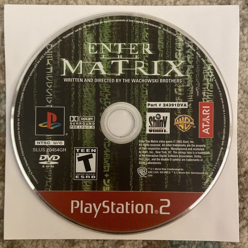 🔥 Enter the Matrix (PS2 PlayStation 2, 2003) GH. Mint Disc Only! See ...