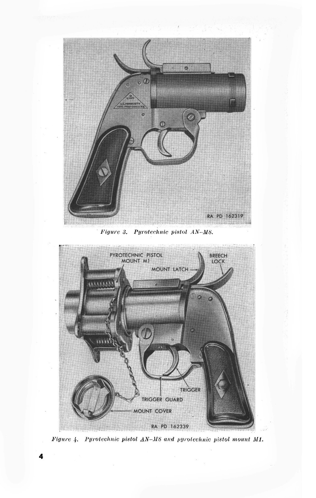 REPRINT TWO ARMY MANUALS PYROTECHNIC PROJECTORS (FLARE GUNS) WWII ERA ...