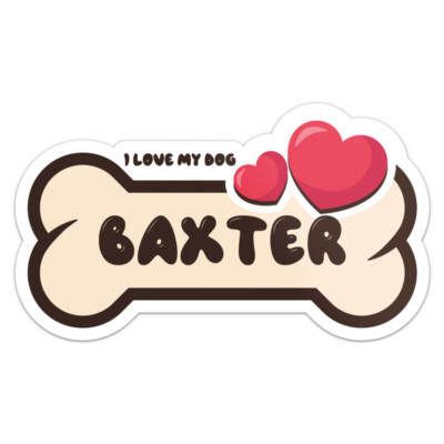 Baxter Dog Name Vinyl Decal Waterproof Car Bumper Sticker | eBay