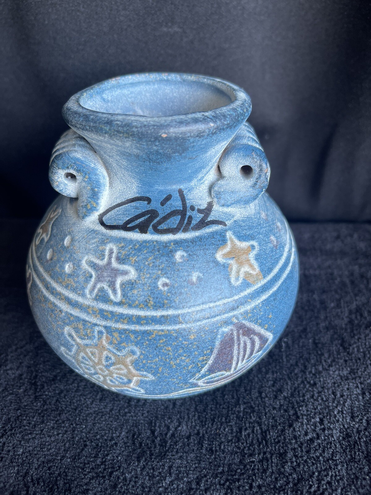 Vintage RARE Clay Vase Handmade Pottery Signed Cadiz | eBay