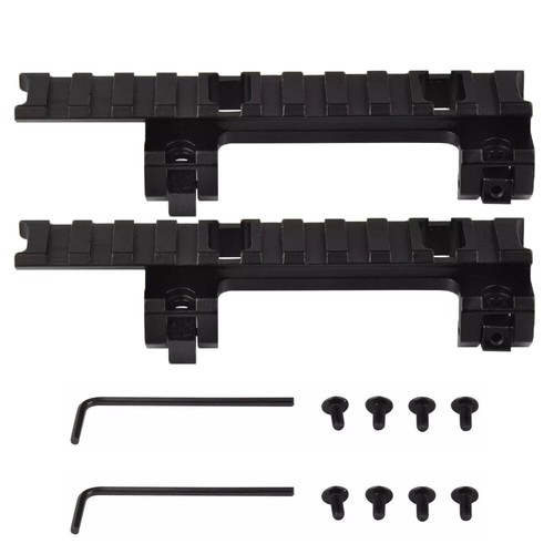 2x 11Slot Scope Mounting Bracket 20mm Picatin Rail Extension Bracket ...