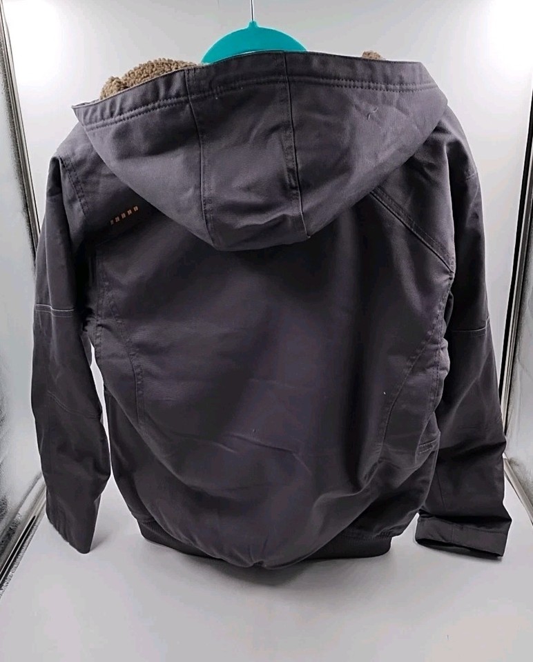 Men's Rebar Dura Canvas Sherpa Stretch Hooded Jacket, Size S (#F2-A3 ...