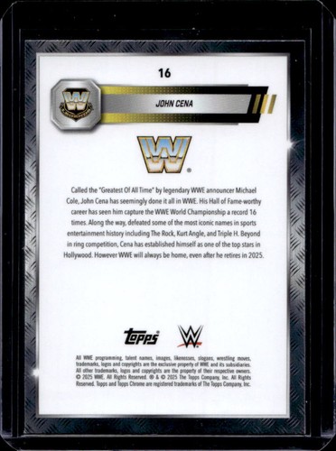 2025 Topps Chrome WWE John Cena Blue Geometric Refractor #/99 | eBay