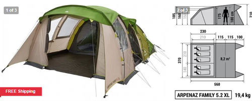Arpenaz 5.2 XL 5 person tent | eBay UK