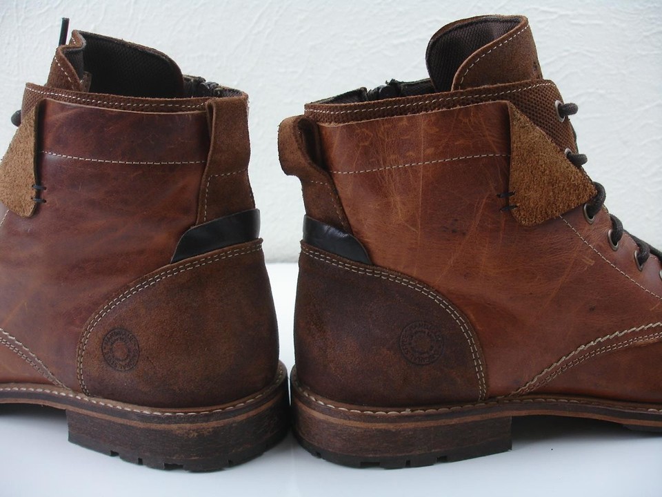 Men's 12 M Bullboxer Kelden Brown Cap-Toe Ankle Boots Lavorazione ...