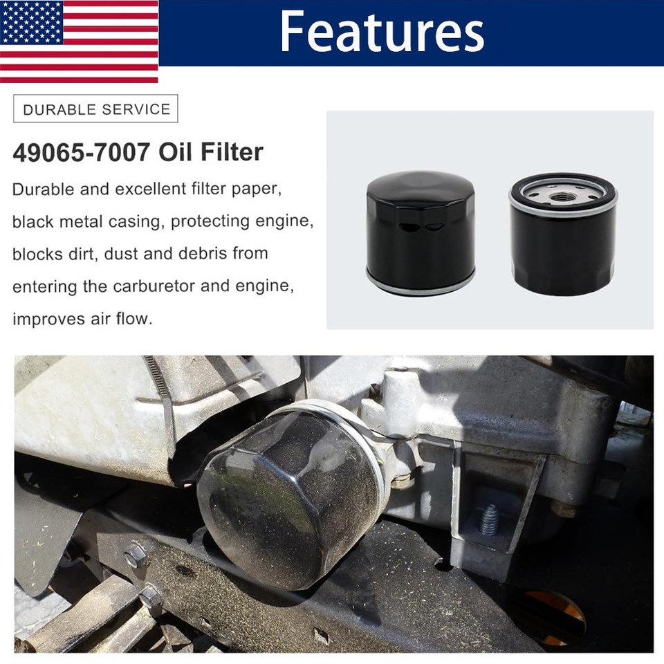 For Kawasaki Oil Filter 49065-7007 FR600V FR691V FR651V FR730V FS730V ...