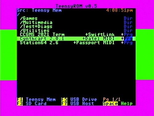 TeensyROM Cartridge for Commodore 64/128: MIDI, Fastload, Emulation ...