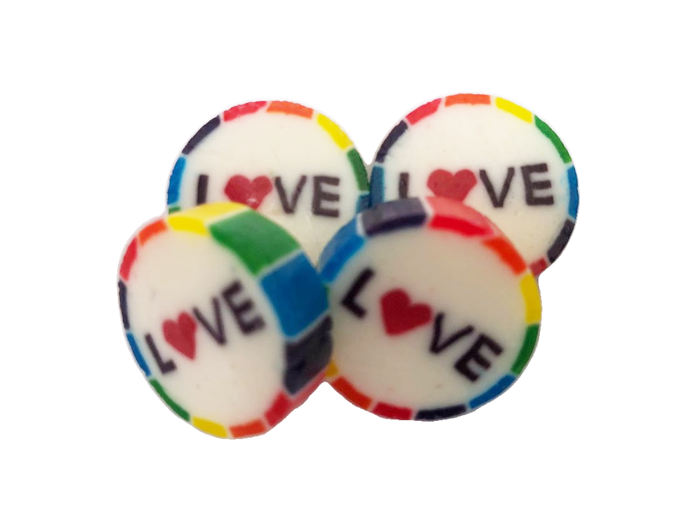 LOVE Rainbow Wrapped Rock Candy Sweets Pride #lgbtq Vegan Pink Lemonade ...