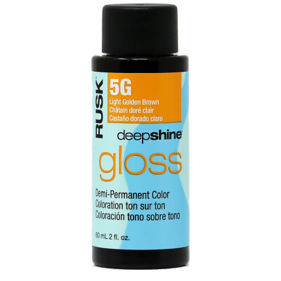 Rusk Deepshine Gloss Demi-Permanent Color - 5G Light Golden Brown Hair ...