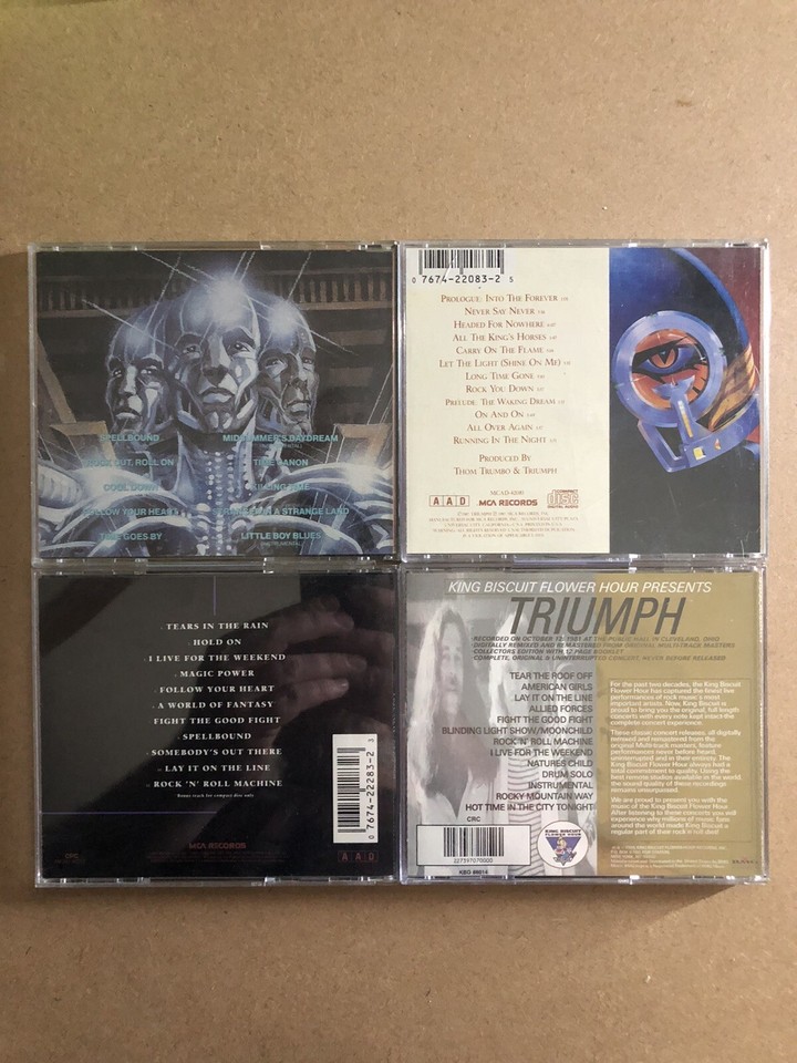 Triumph Lot Of 4 CDs Surveillance Thunder Seven Classics & In Concert ...