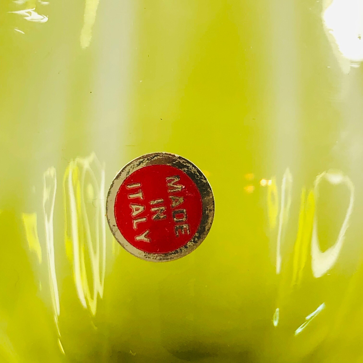 Vtg Olive Green Empoli Italy Optic Rib Stemless Brandy Snifter Vase | eBay