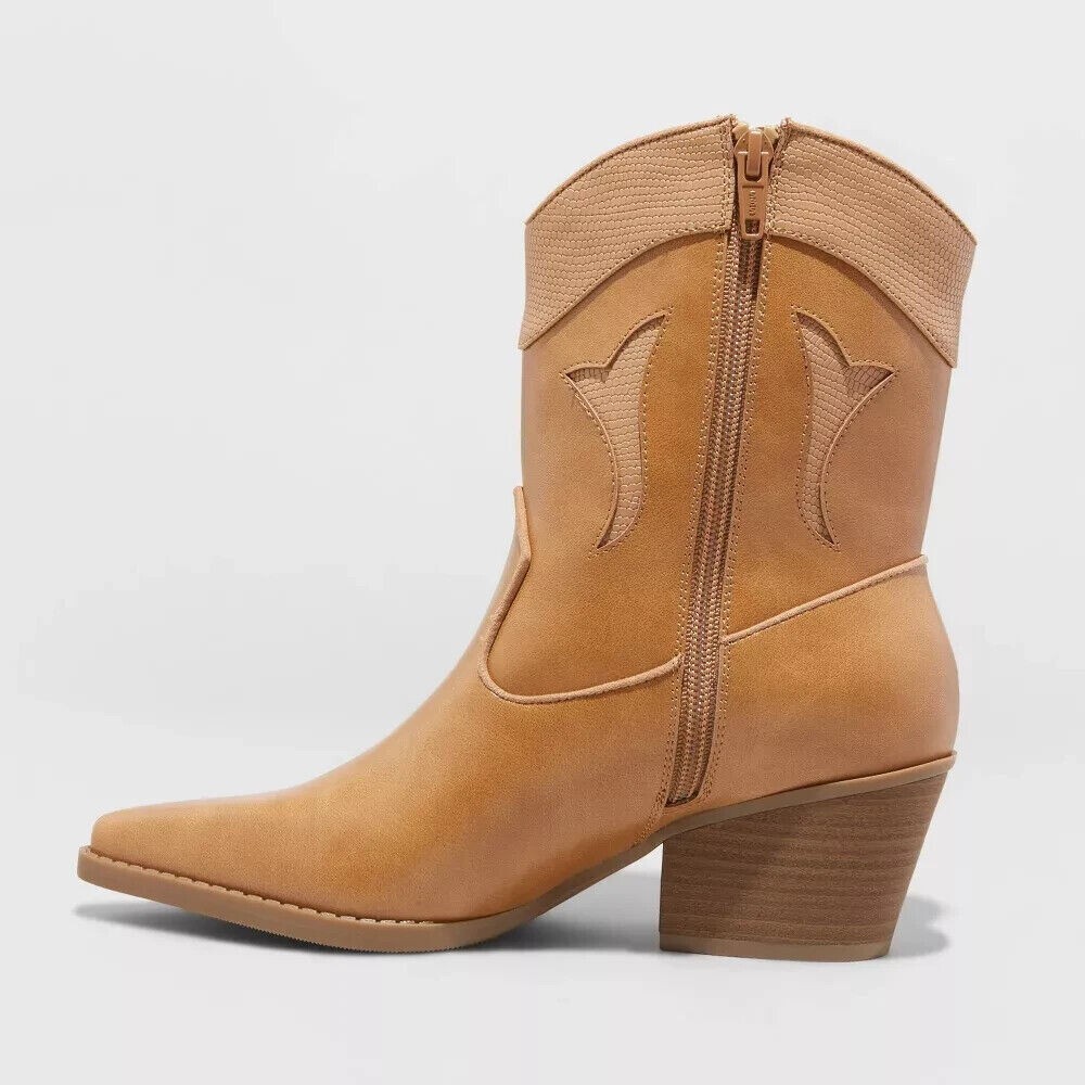Women's Shana Cowboy Boots - Universal Thread - Cognac Brown - Size 6 ...