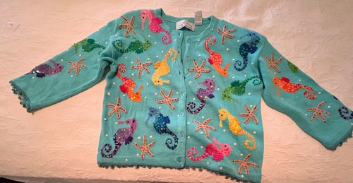 designs options by phillip and jane gordon sea horse/ starfish sweater ...