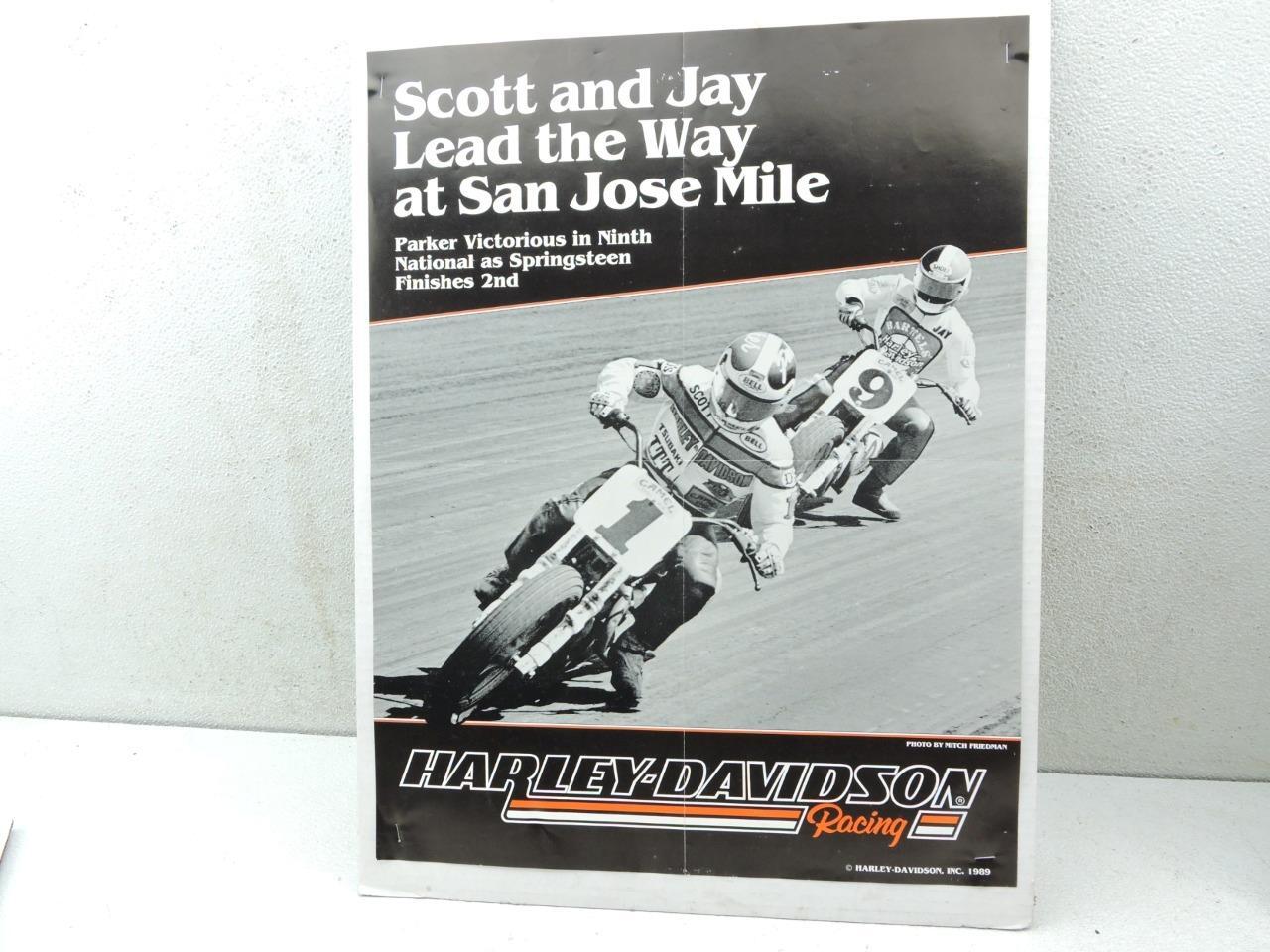 3 1980s Harley Dirt Track TT Posters Scott Parker Jay Springsteen 306r ...