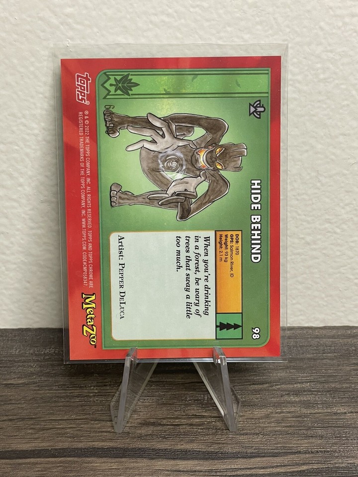 Topps Chrome MetaZoo Hide Behind Green Refractor #d 61/99 NM | eBay