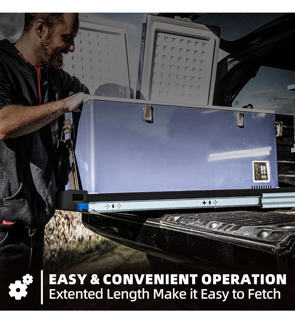 30” Universal Vehicle Fridge Freezer Slide Out Mount 287lb Capacity ...