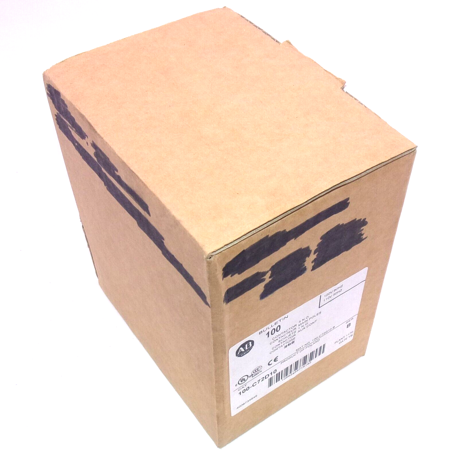 Allen-Bradley 110/120VAC Coil 600VAC 90A Contactor 100-C72D10 SER. B | eBay