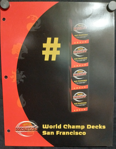 WOTC 2004 MTG Worlds San Francisco Tournament Deck Promo Poster 8.5" x ...