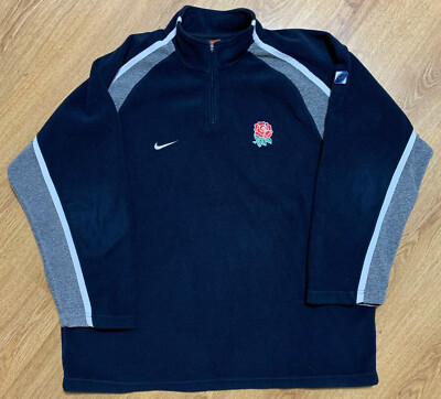 England Rugby Fleece Jacket Nike Vintage Size L | eBay