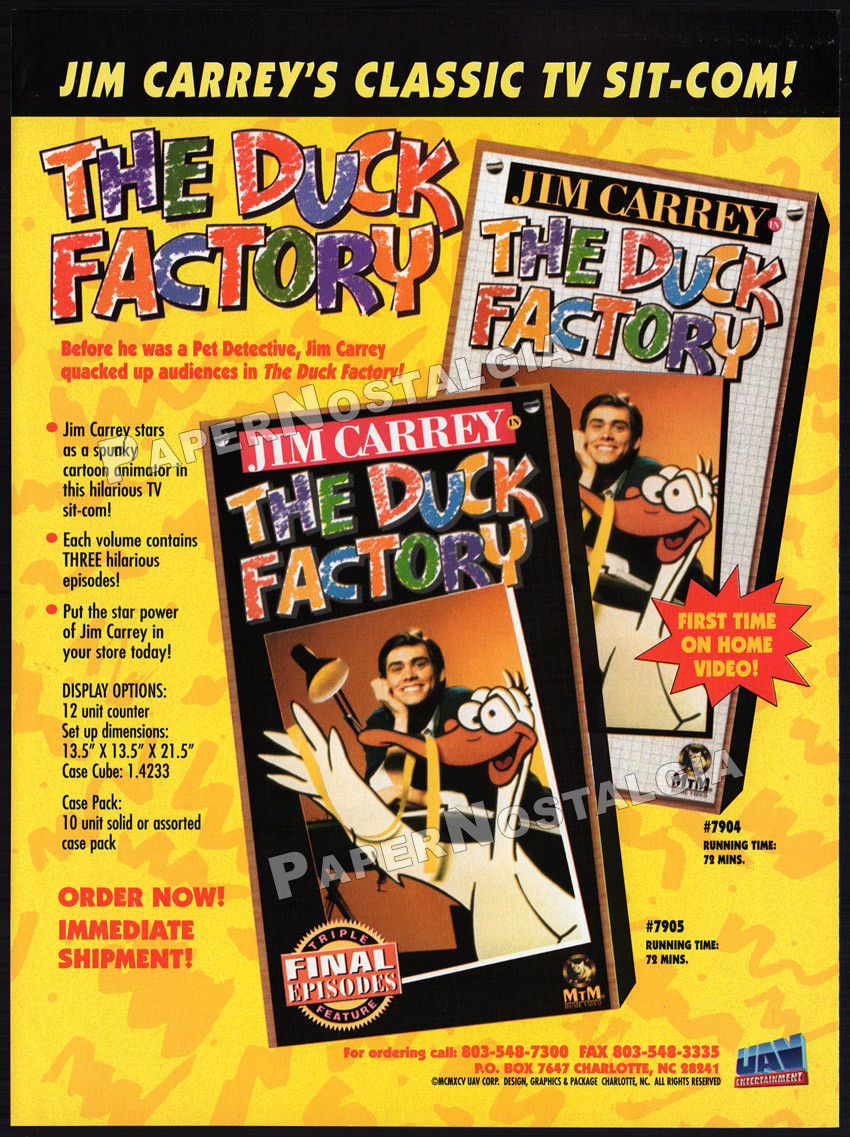 THE DUCK FACTORY__Original 1995 Trade Print AD / advert__TV series__JIM ...