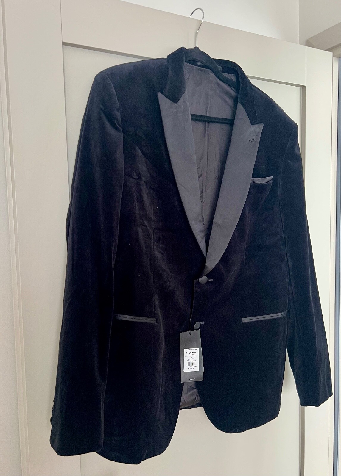 New Hugo BOSS Helward velvet men suite blazer tuxedo size DE 56 slim ...
