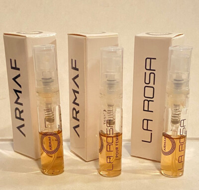3X Armaf La Rosa Women Sample Vial Eau De Parfum* Spray With Box | eBay