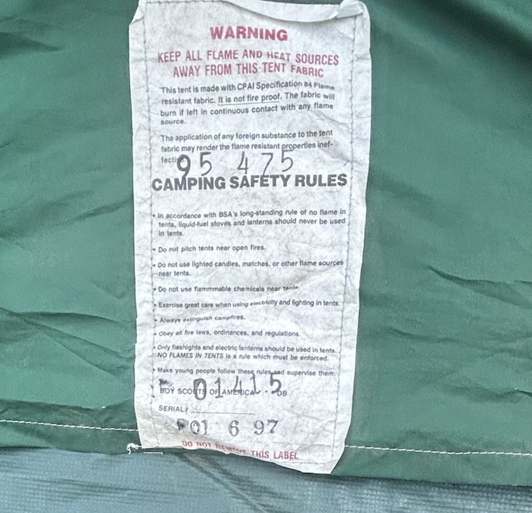 #4 Voyager Voyageur 01415 Vintage Boy Scout tent Canvas Poles FREE ...