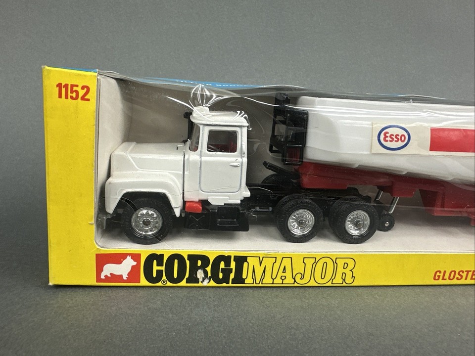 Vtg Corgi Toys Major Mack Truck W/Gloster Saro ESSO Tanker 1152 NM NR ...