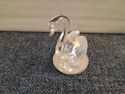 Vintage CFL Miniature Crystal Swan | eBay