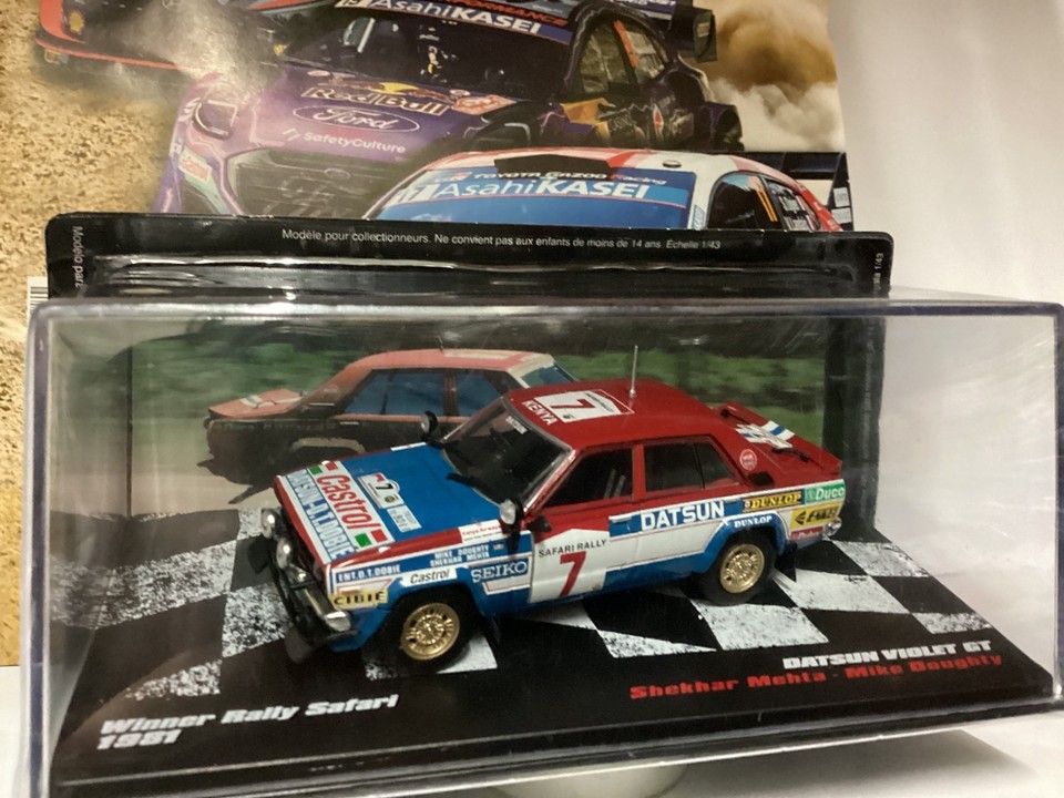 IXO Datsun Purple Gt Safari Rally 1981 IN Metal 1/43 + Booklet ...