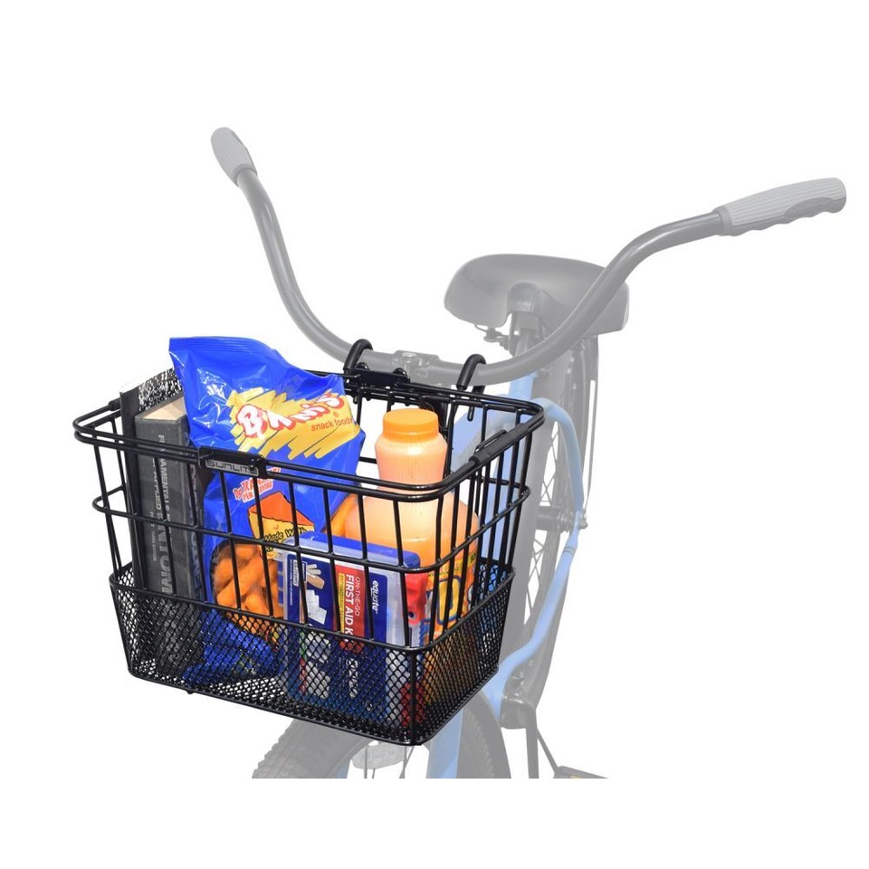 Sunlite Wire Bicycle Basket with Mesh Bottom (Black) | eBay