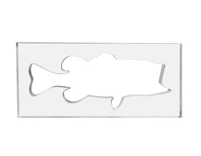3/8" Thick Largemouth Bass Template for Router Cutouts and Resin Inlays ...