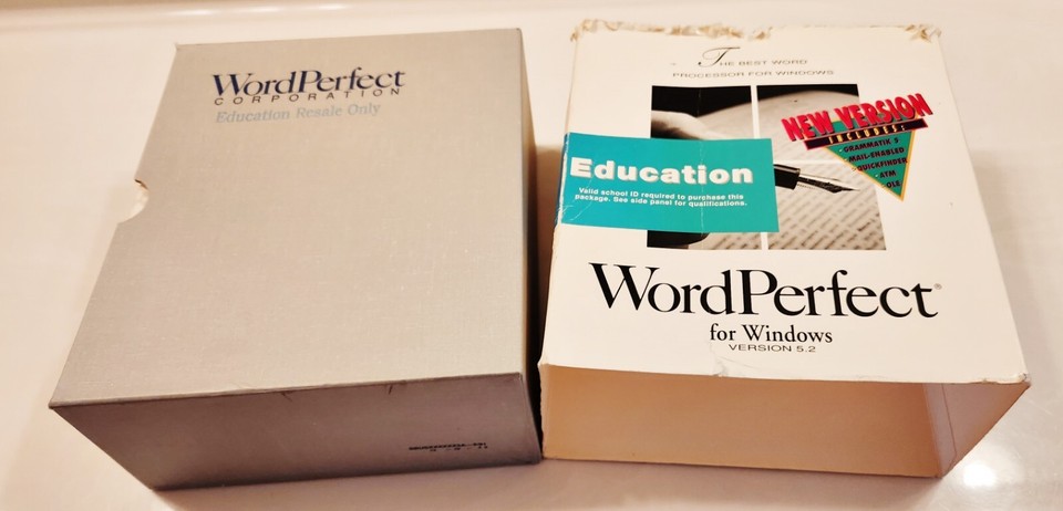 Vintage WordPerfect 5.2 Education Edition for Windows 3.0 | eBay