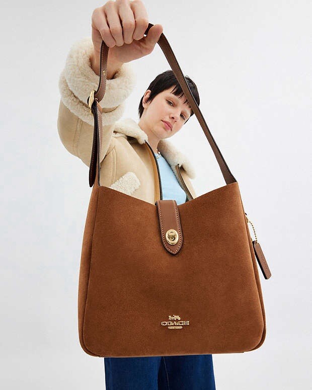 NWT Coach Hadley Convertible Crossbody Bag In Suede CW004 | eBay