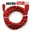 LOT Braided Micro usb data sync cable cord 3,5,10 FT for Android Cell ...