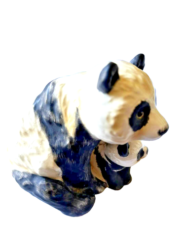 1976 GOEBEL PANDA BEAR PORCELAIN FIGURINE MOTHER & CUB # 36008-10 W ...