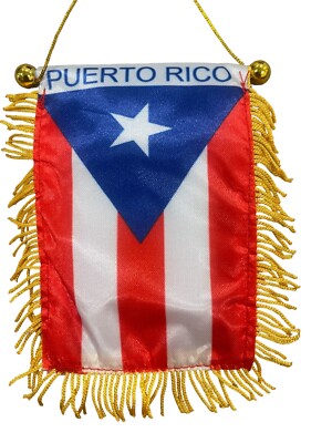 Puerto Rico Mini Banner Flag Great For Car & Home Window 4X6 Hanging 2 ...