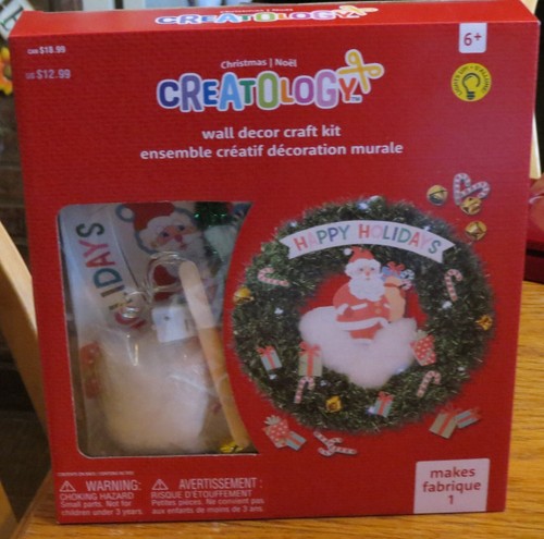 Creatology Christmas Santa Light Up Happy Holidays Wreath Kids Craft ...