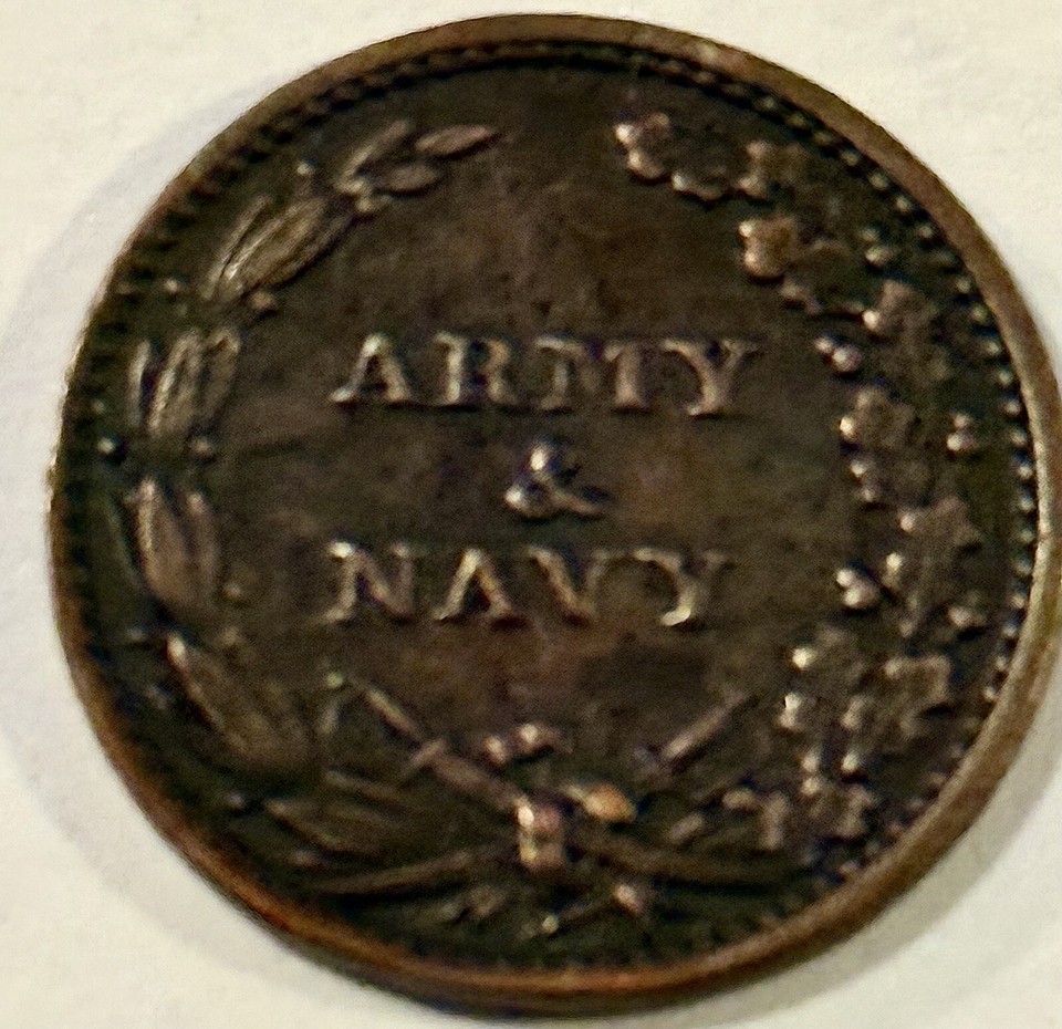 1863 army navy token #6001 | eBay
