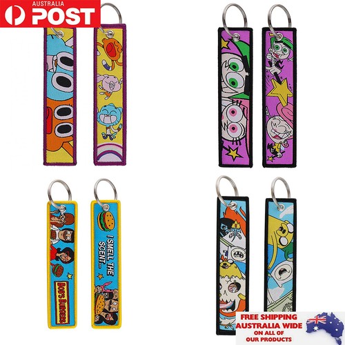 Tv Series Cartoon Childhood Keychain Keyring Double Sided Embroidered ...