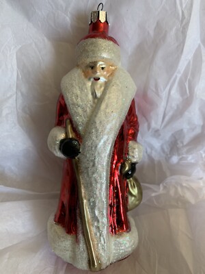 CHRISTOPHER RADKO RUSSIAN SANTA CLAUS GLASS CHRISTMAS ORNAMENT | eBay