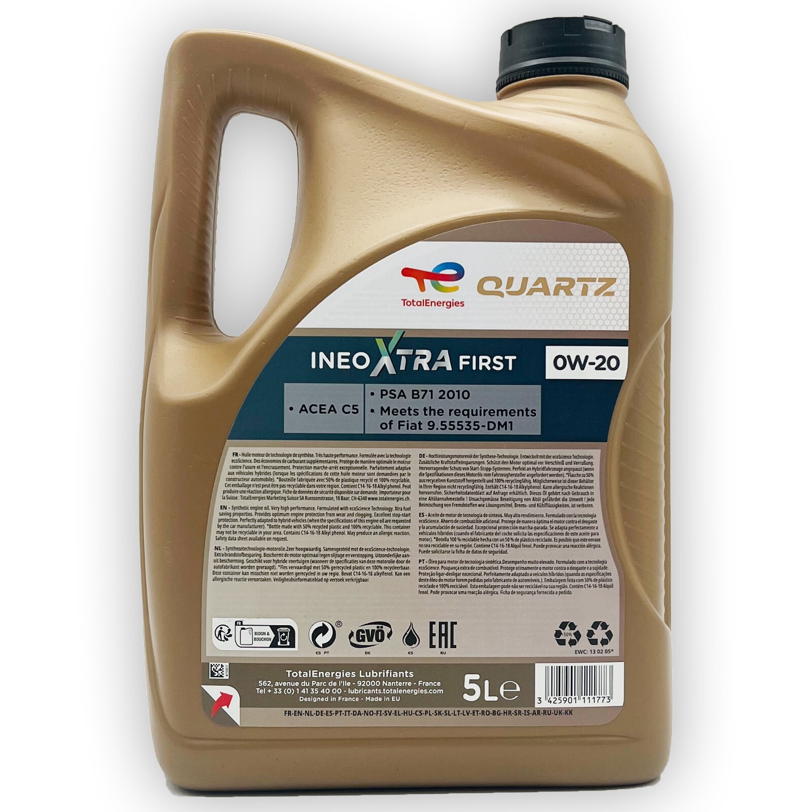 5 L TOTAL QUARTZ INEO XTRA FIRST 0W-20 0W20 PSA B71 2010 | eBay