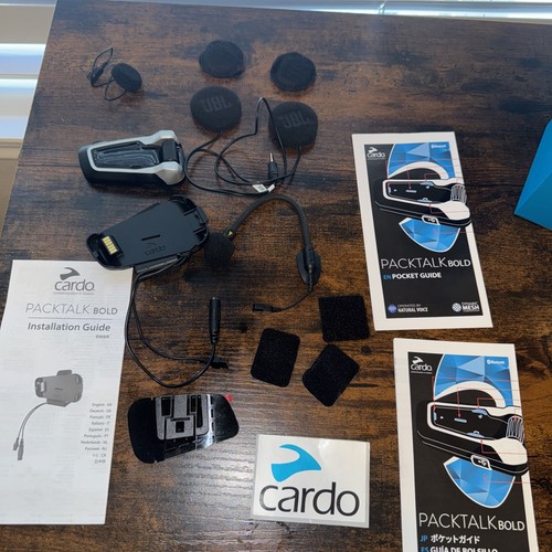 Cardo PACKTALK Bold Motorcycle Bluetooth System Headset JBL Audio | eBay
